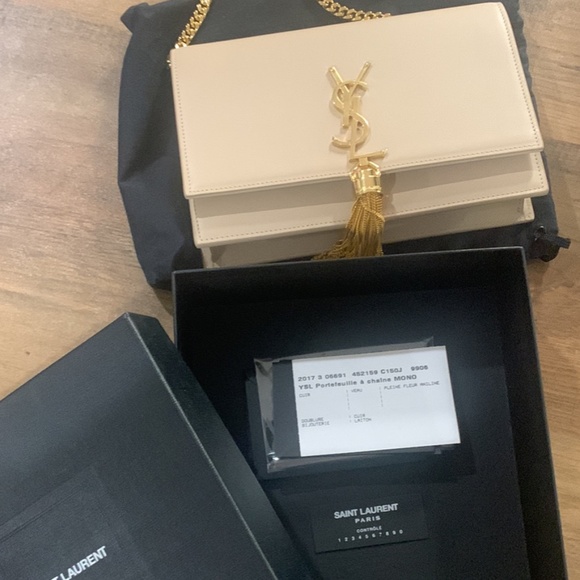 Yves Saint Laurent | Bags | Ysl Cwall Mono Barca Nude Powder | Poshmark